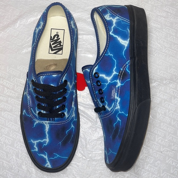 Vans | Shoes | Authentic Vans Lightening Blue Black Sole | Poshmark